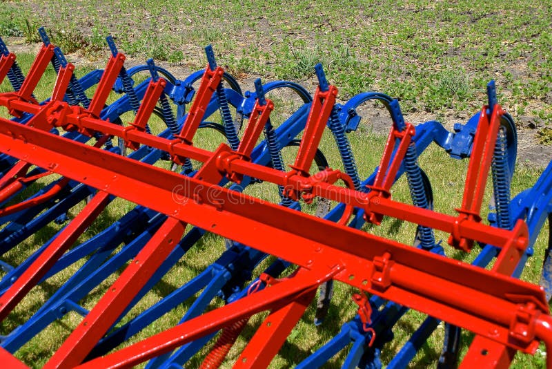 Field Cultivator or Spring Tooth Digging Machine Stock Photo - Image of ...