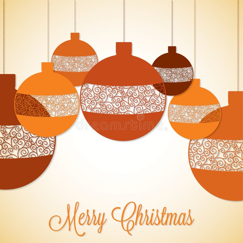 Retro filigree baubles stock vector. Illustration of postcard - 163950658