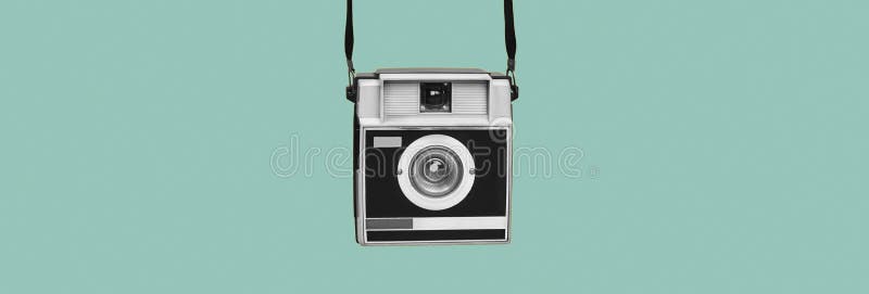Retro Film Camera, Web Banner Format Stock Photo - Image of ...