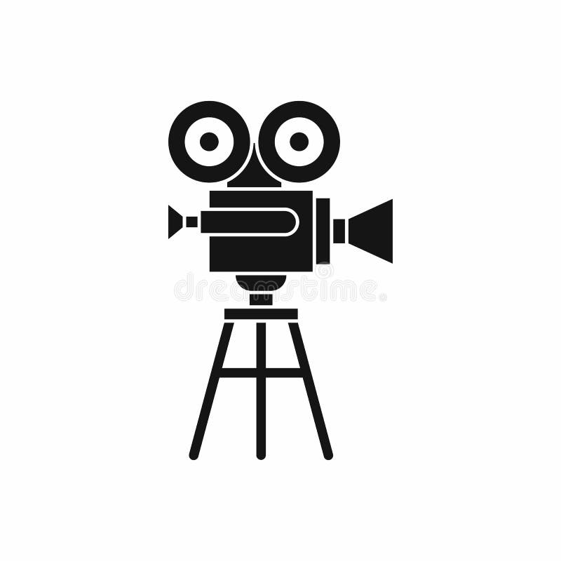 Retro Film Projector Icon, Simple Style Stock Illustration ... Retro Film Projector Icon, Simple Style Stock Illustration ...