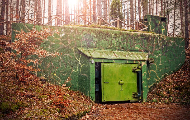 Hidden Bunker Door stock image. Image of abandoned, military - 111284669