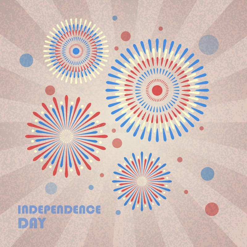 Retro Fireworks stock vector. Illustration of flame, election - 30670406