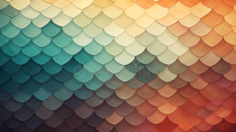 Retro Fish Scale Pattern in Oceanic Tones, Ideal for Vintage Designs ...