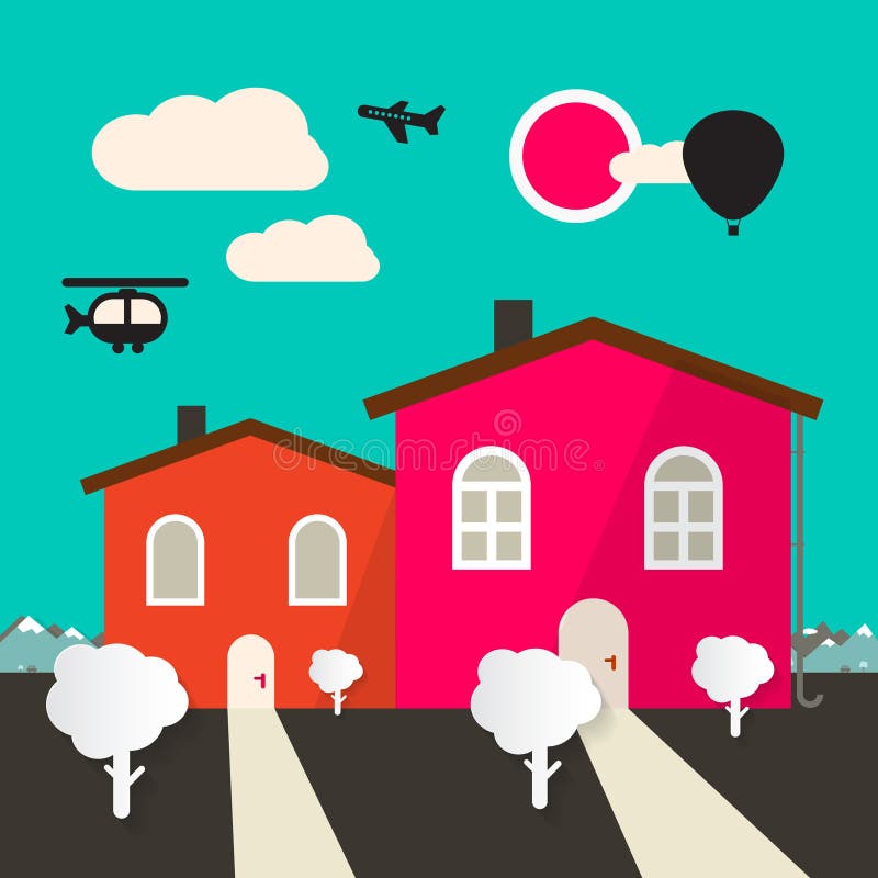 Retro Flat Design Infographic Layout Stock Vector - Illustration of ...