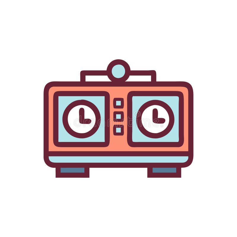 Retro Flip Timer Clock Icon Stock Vector - Illustration of graphic ...