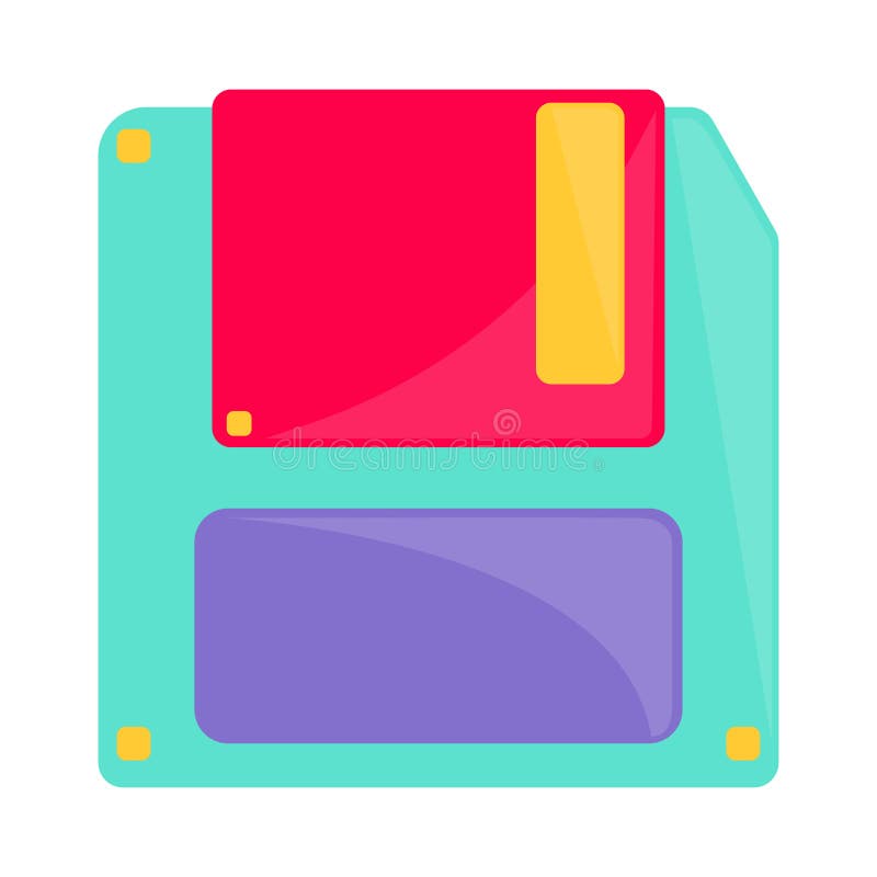 Retro floppy disk stock vector. Illustration of memory - 258131939