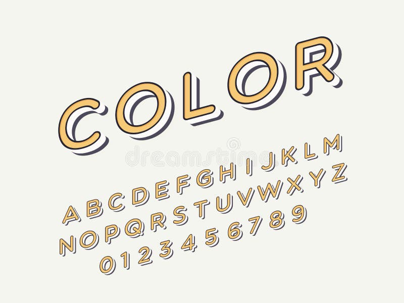 Retro Font and Alphabet. Stock Vector Illustration Stock Vector ...