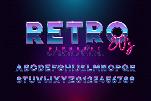 Retrowave Font Stock Illustrations – 832 Retrowave Font Stock ...