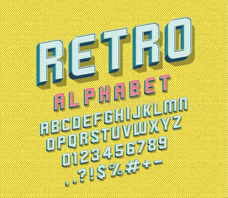 Retro font stock vector. Illustration of creative, uppercase - 143486693
