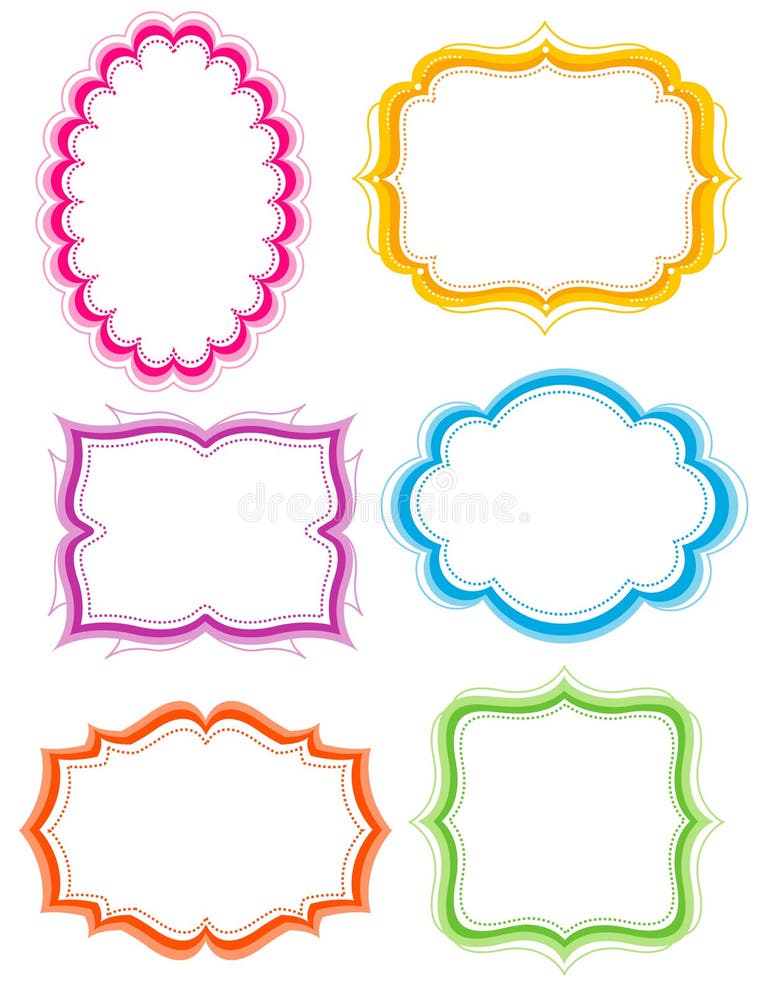 Retro Fun Shape Frames Stock Illustrations – 884 Retro Fun Shape Frames ...