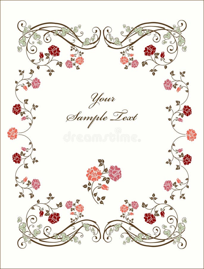 Vintage Frame. Vector Editable Stock Vector - Illustration of spiral ...