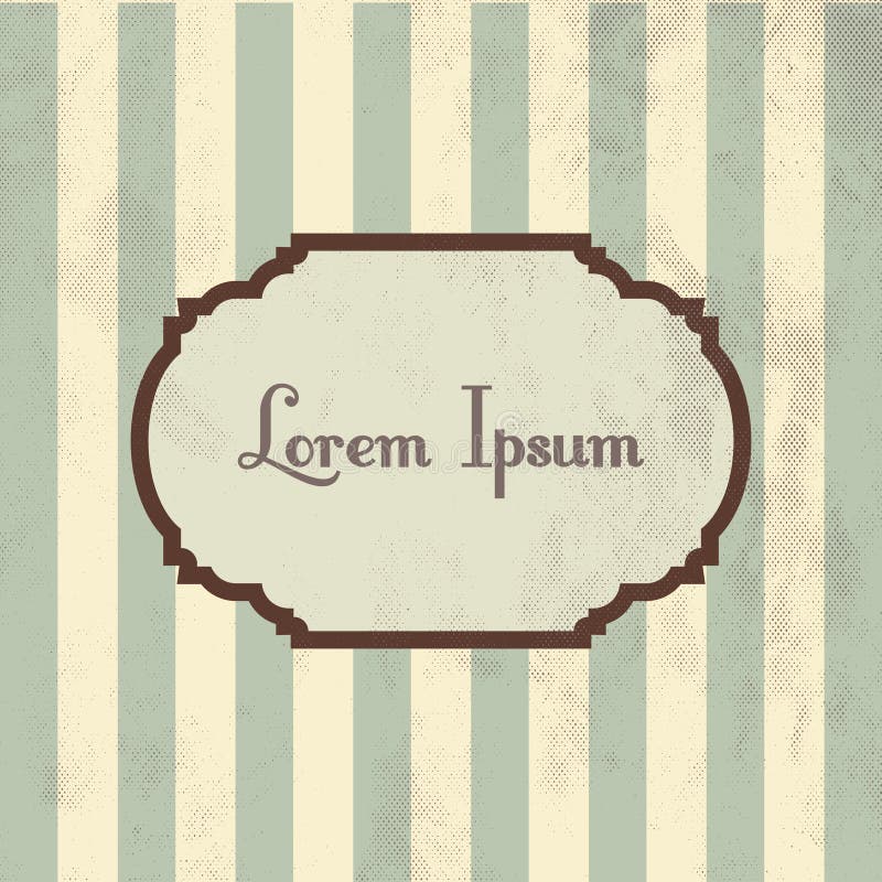 Retro Frame Template Design Stock Vector - Illustration of card ...