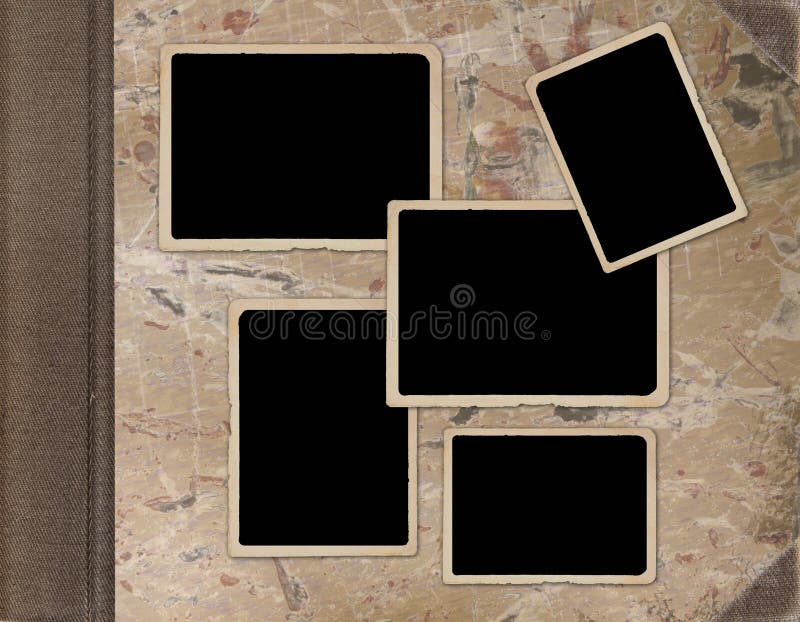 Retro Frames from Old Photo Album Stock Illustration - Illustration of ...