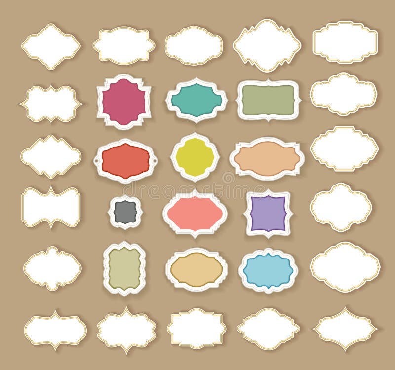 Retro frames stock vector. Illustration of greeting, collection - 71960074