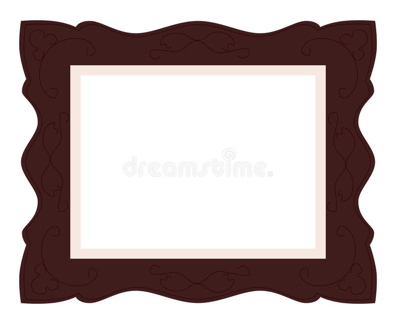 Retro Framework, Wall Baguette Border Around Picture Space, Rectangle ...