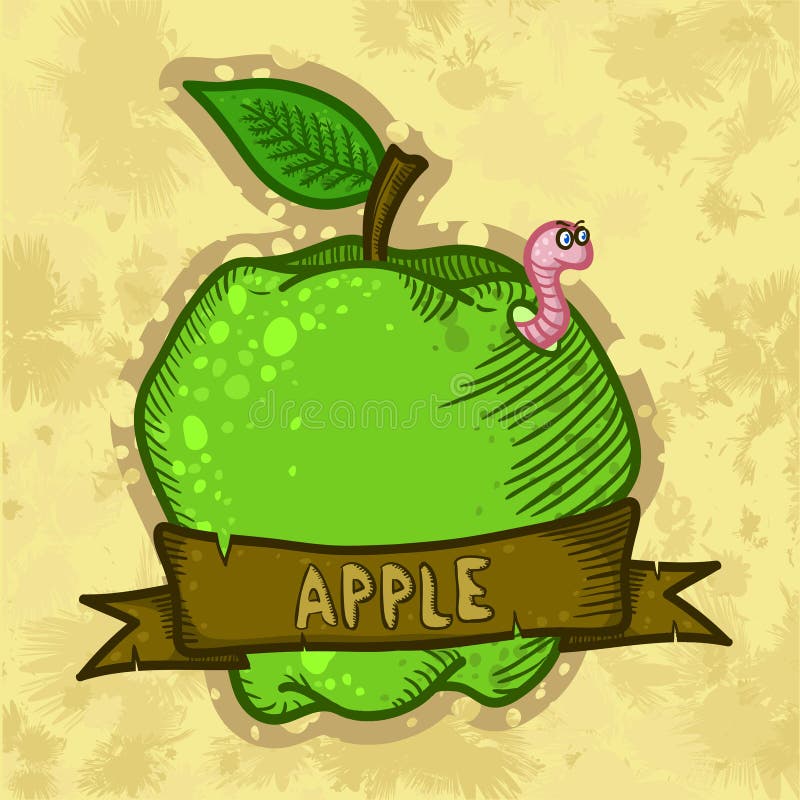 Retro Fresh Apple Poster Design Stock Vector - Illustration of apple ...