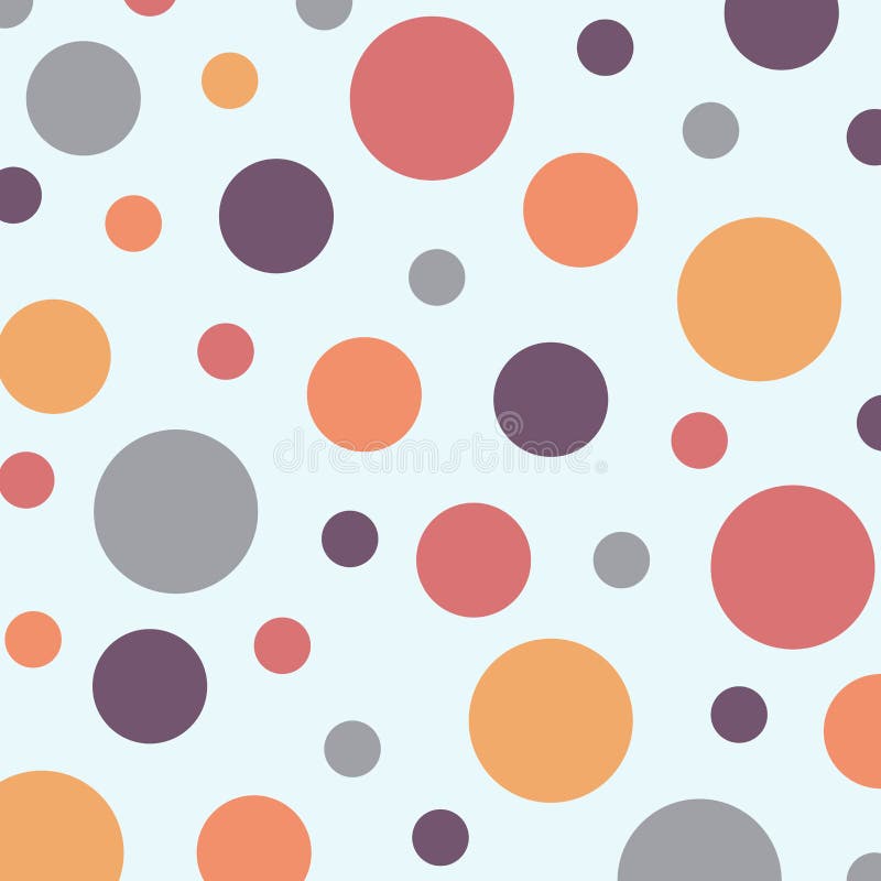 Retro Fun Colourful Circles Seamless Pattern, Vector Illustration Stock ...