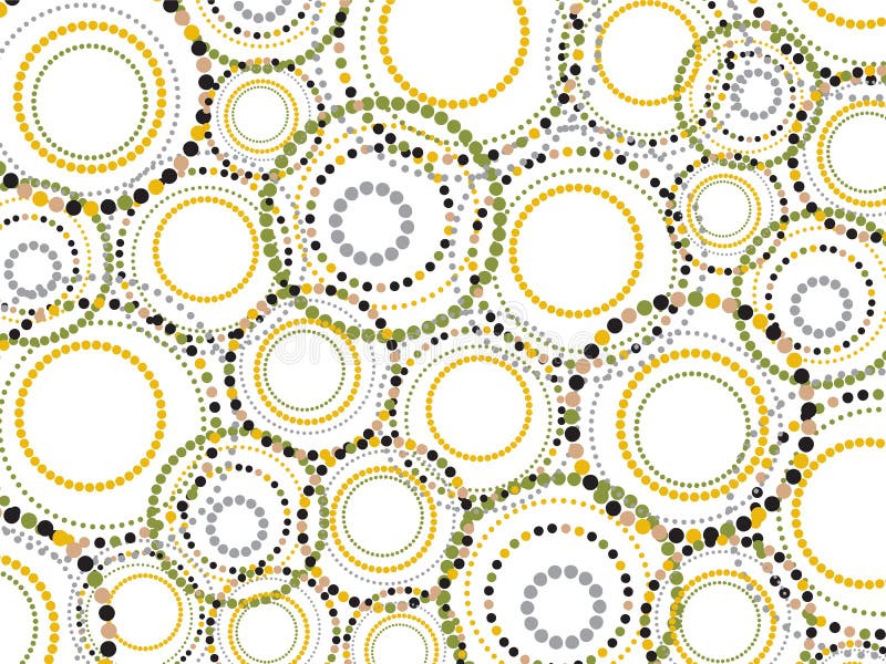 Retro Fun Dotted Circles Pattern Stock Vector - Illustration of ...