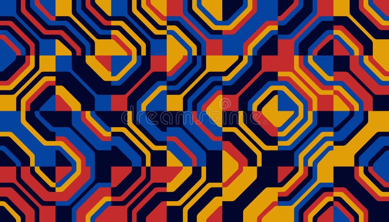 Retro Future Inspired Artwork Made with Abstract Vector Graphics and ...