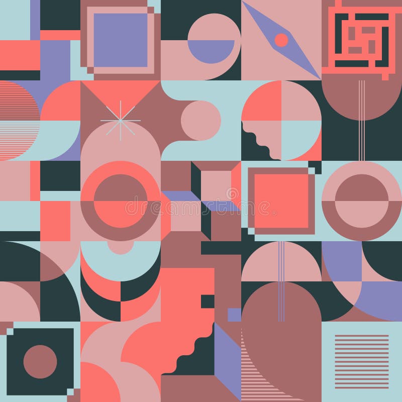 Retro Future Inspired Artwork Made with Abstract Vector Graphics and ...