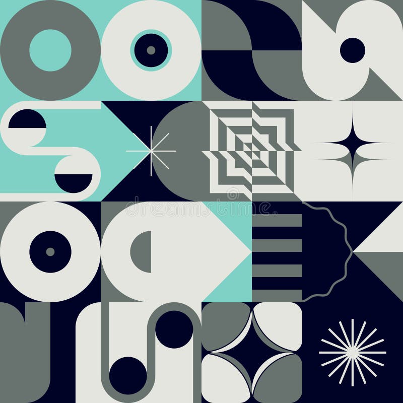 Retro Future Inspired Artwork Made with Abstract Vector Graphics and ...