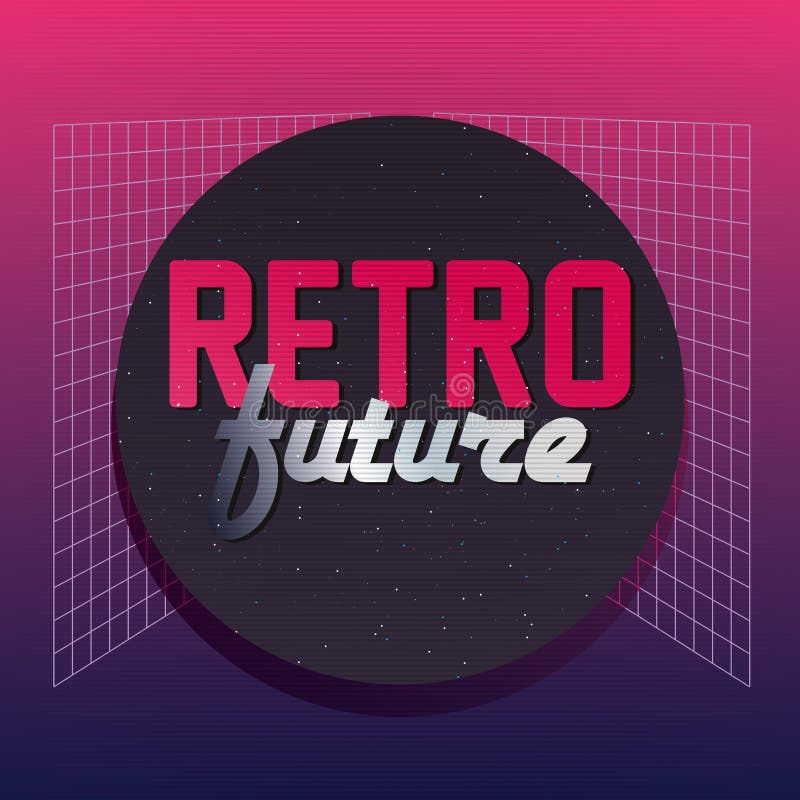 Retro future label icon stock vector. Illustration of banner - 125940131