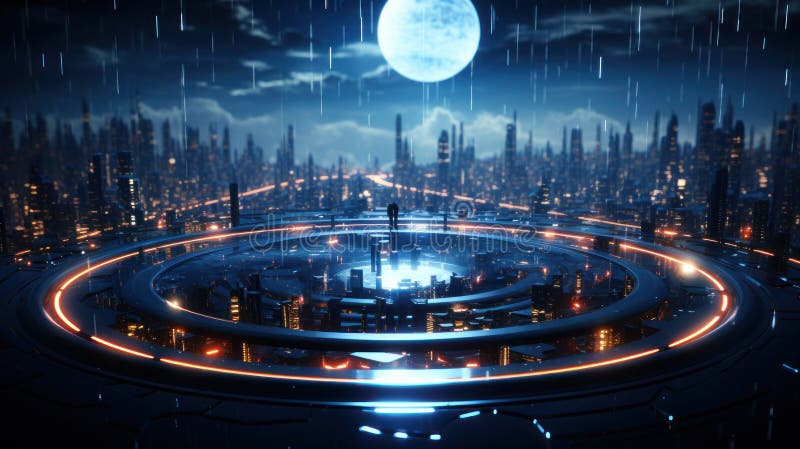 Retro-futurist Fusion: Anime Tech. Created with Generative AI Stock ...