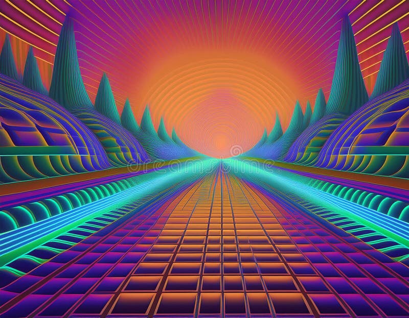 Retro Futuristic Background in a Dynamic Design Stock Image - Image of ...