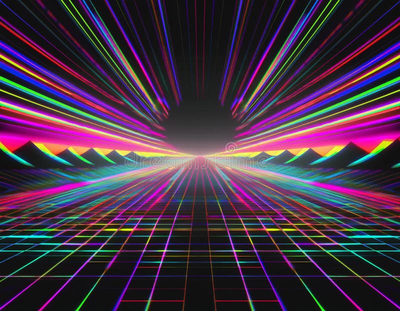 Retro Futuristic Background in a Dynamic Design Stock Image - Image of ...