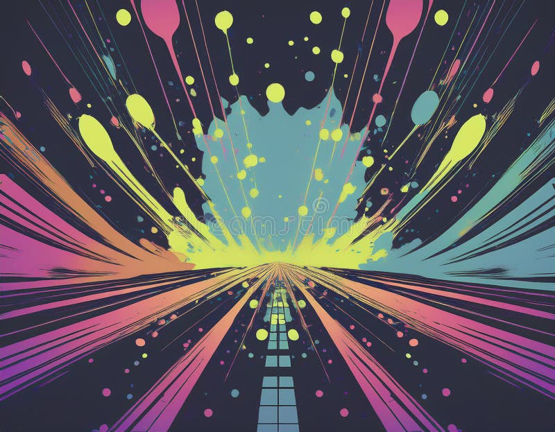 Retro Futuristic Background in a Dynamic Design Stock Image - Image of ...