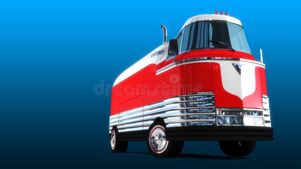 Retro futuristic bus stock illustration. Illustration of ride - 21188263