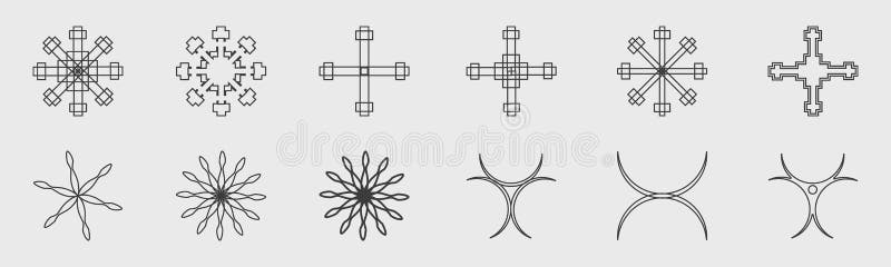 Retro Futuristic Elements for Design. Large Set of Retro Objects for ...