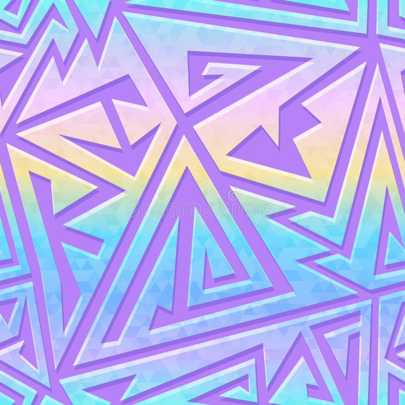 Retro Futuristic Geometric Pattern Stock Vector - Illustration of ...