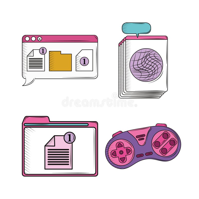 Retro futuristic interface stock vector. Illustration of control ...