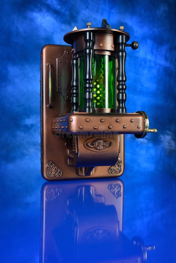 Retro futuristic lamp stock image. Image of glass, hobbies - 193155495