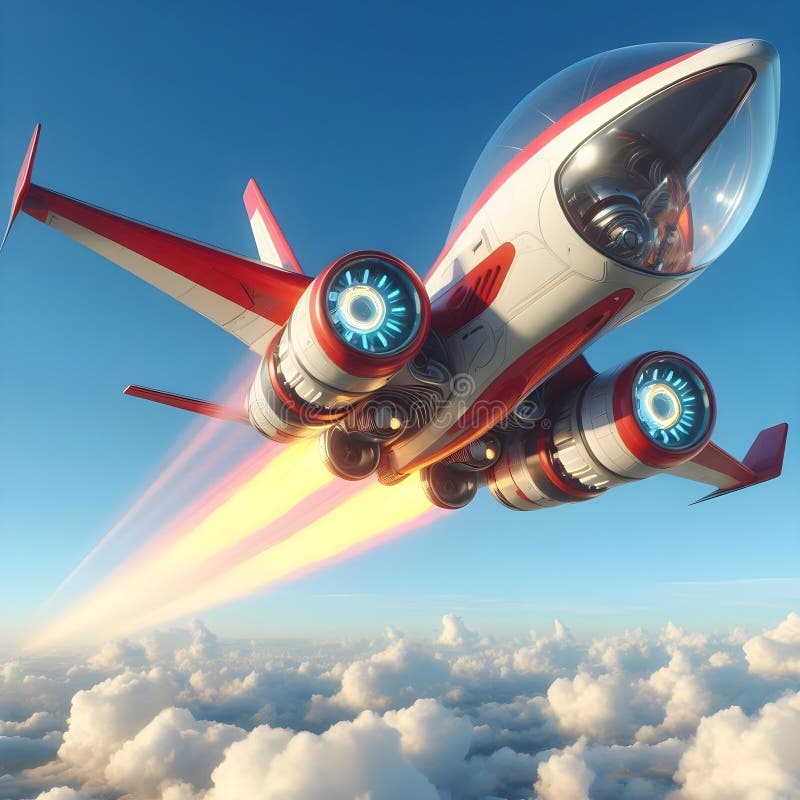 Retro Futuristic Rocket Launch Stock Photo - Image of atmosphere ...