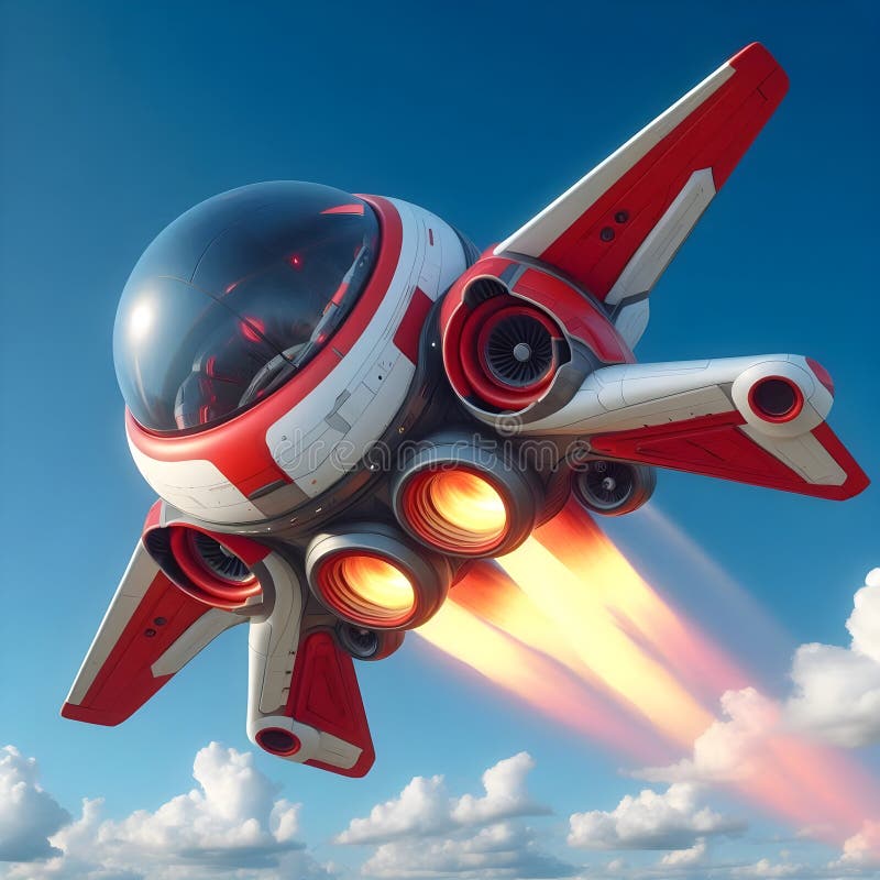 Retro Futuristic Rocket Launch Stock Photo - Image of futuristic ...