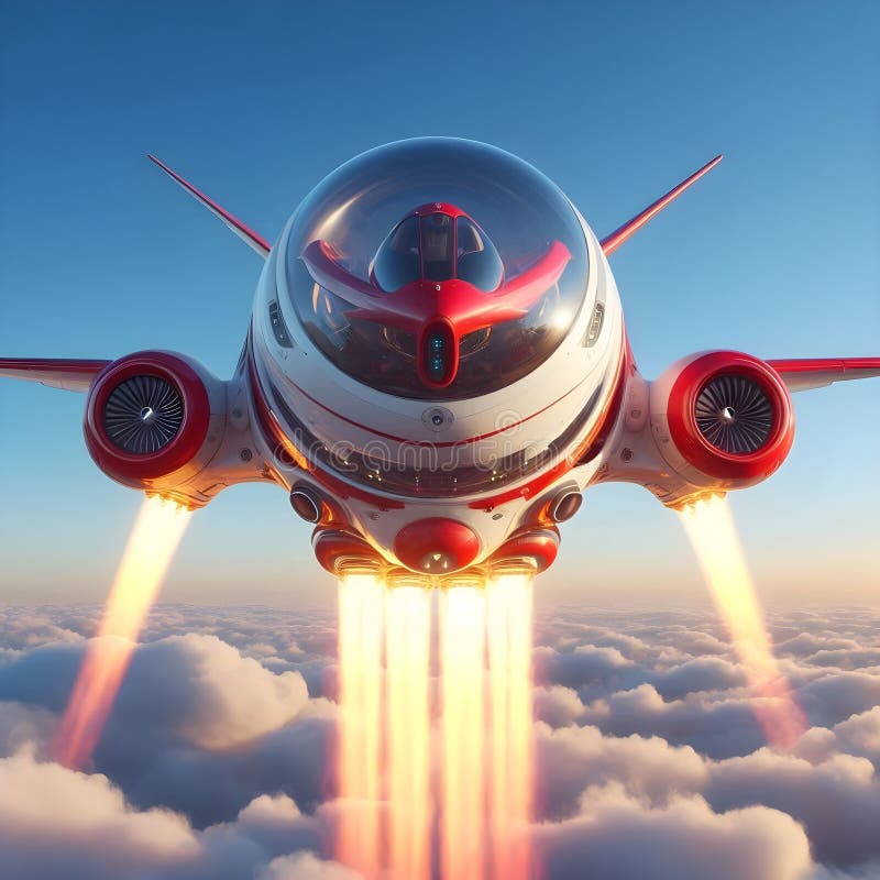 Retro Futuristic Rocket Launch Stock Photo - Image of launch ...