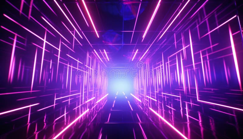 Retro Futuristic 80s Synthwave Wireframe Net Digital Grid Neon Glow ...