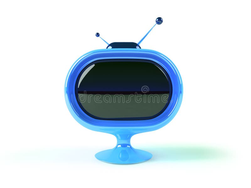 Retro futuristic tv stock illustration. Illustration of entertainment ...