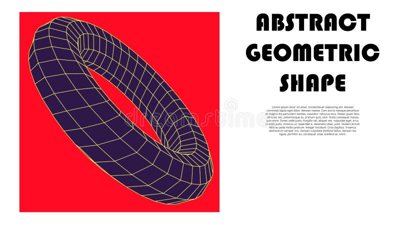 Retro Futuristic Wireframe Tunnel. 3D Abstract Tunnel Grid. Futuristic ...