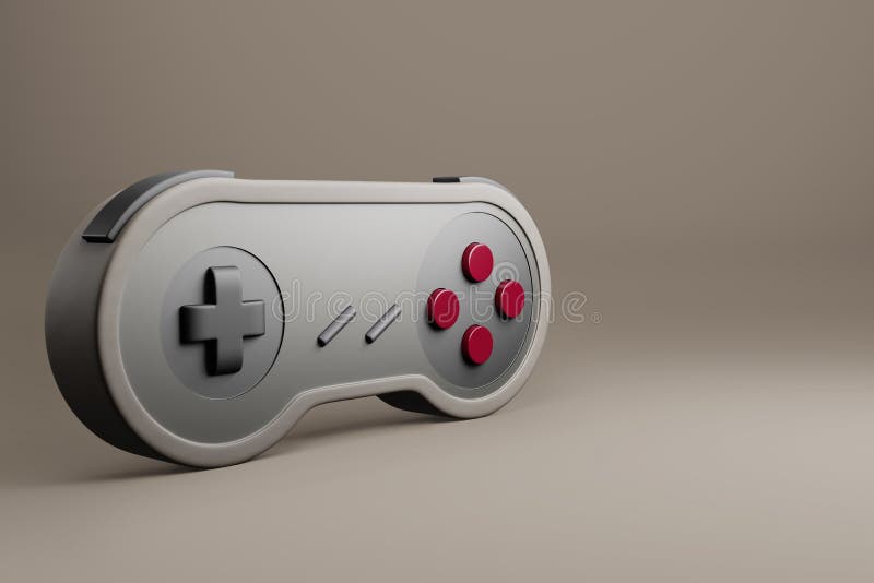 Retro Game Controller on 3d Illustrations Stock Illustration ...