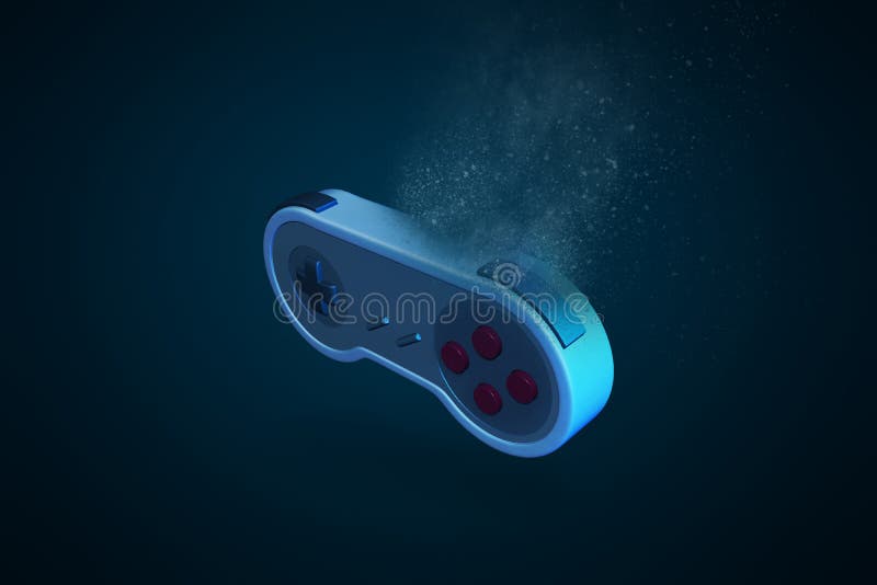 Retro Game Controller on 3d Illustrations Stock Illustration ...