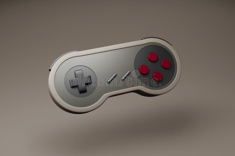 Retro Game Controller on 3d Illustrations Stock Illustration ...
