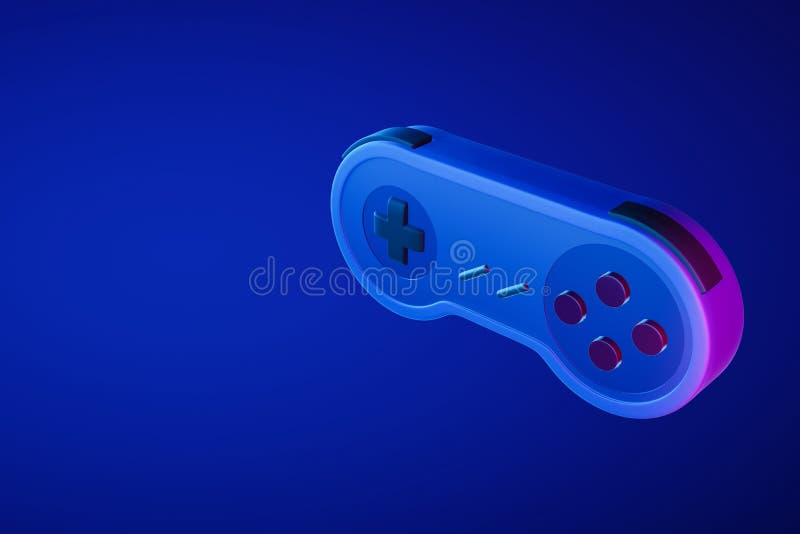 Retro Game Controller on 3d Illustrations Stock Illustration ...