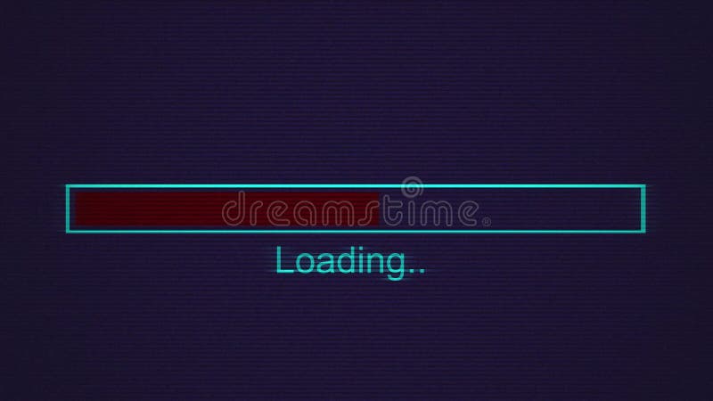 LOADING Retro VHS TV Screen with Glitch Effect. Looped Glitch Animation of Retro VHS Video Game ...