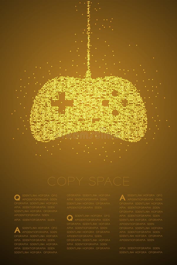 Retro Gamepad or Joypad Shape Particle Geometric Bokeh Circle Dot Pixel ...