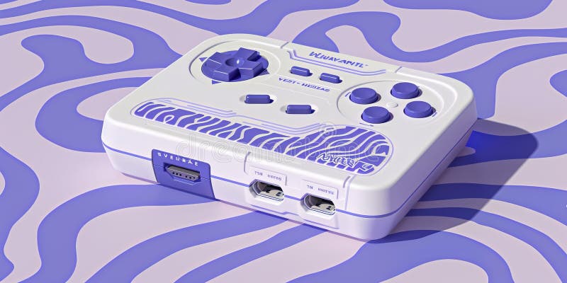 Retro Gaming Console on Abstract Background Stock Photo - Image of ...