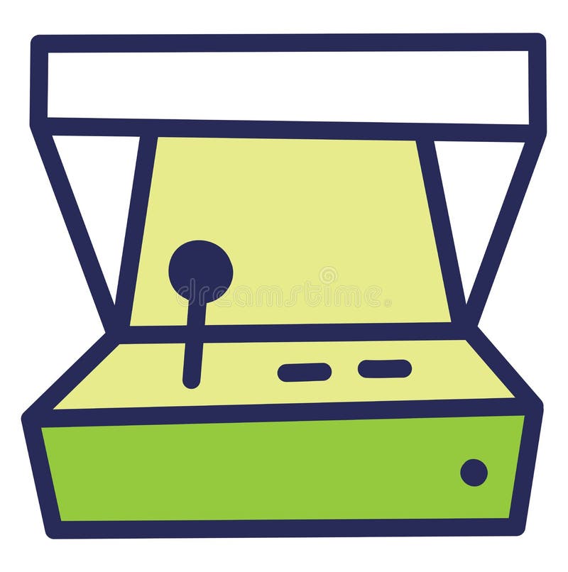 Retro gaming console, icon stock vector. Illustration of vintage ...