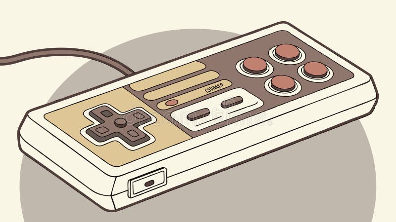 Retro Gaming Controller, Classic Video Game Accessory, Vector Design ...